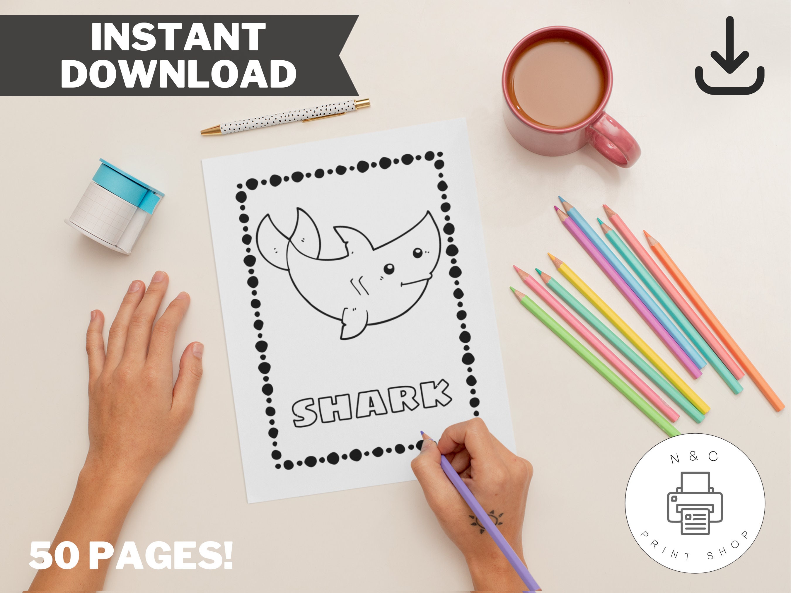 Kids Ocean Life Coloring Book | Printable Coloring Pages for Kids ...
