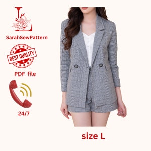 Sew Pattern - Blazer With Pant Pattern - Size S - Blazer Pattern ...