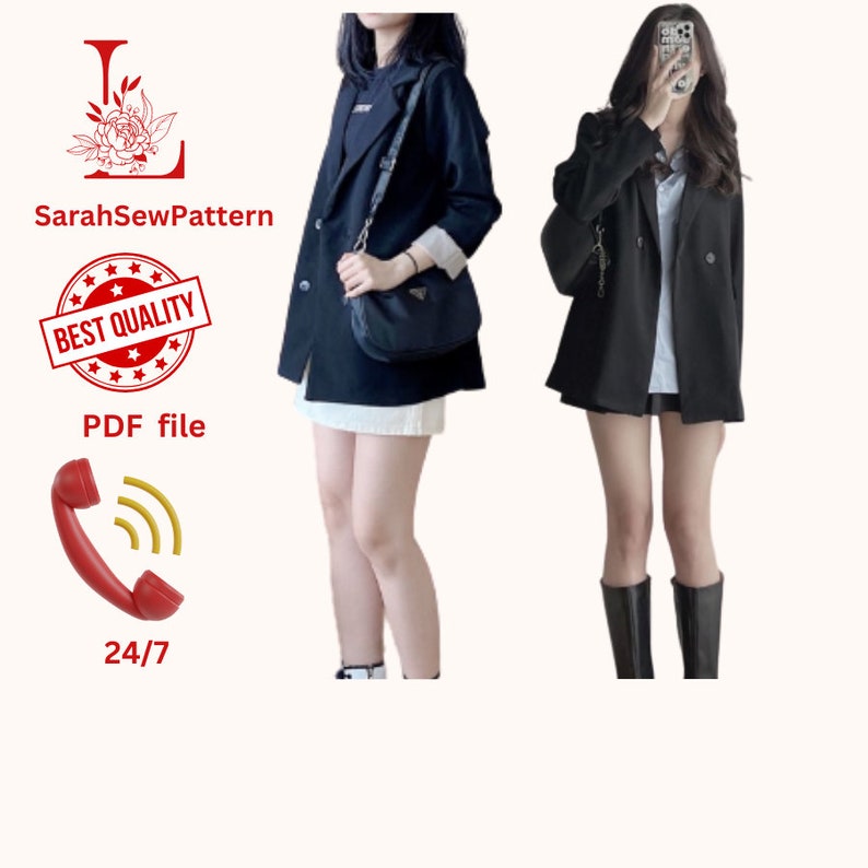 Sew Pattern Blazer With Pant Pattern Size S Blazer - Etsy