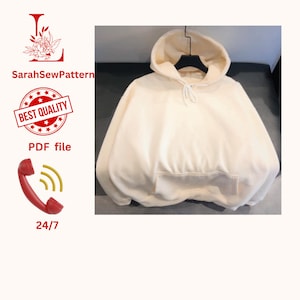 Pullover Hoodie Sewing Patterns | Hoodie Sewing Pattern | PDF Sewing ...