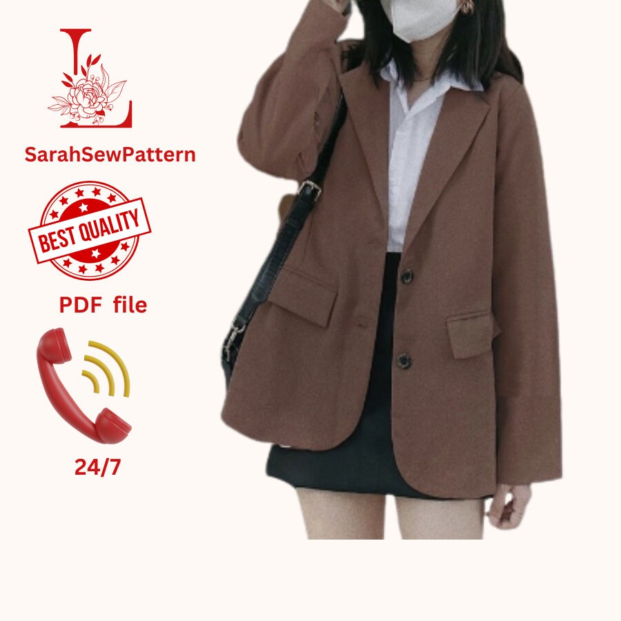 Sew Pattern Blazer With Pant Pattern Size M Blazer - Etsy