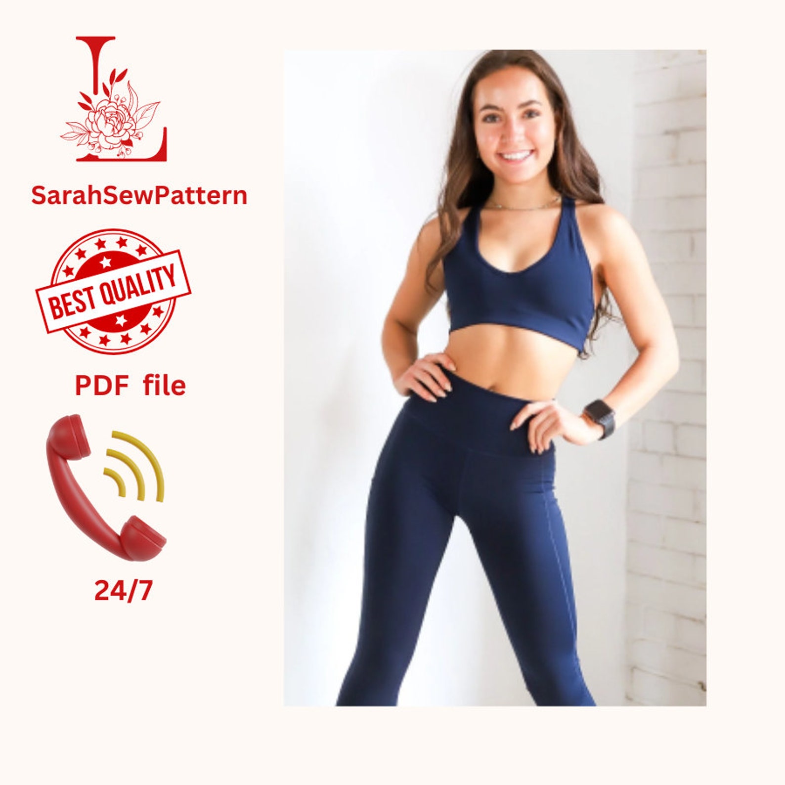 Legging Pattern | Indigo Women Legging | PDF Sewing Pattern | Legging ...