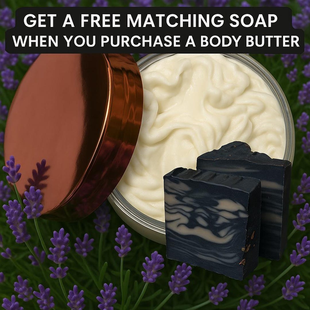 Lavender Cocoa Shea Body Butter - Get FREE Lavender Soap - Natural Skin ...