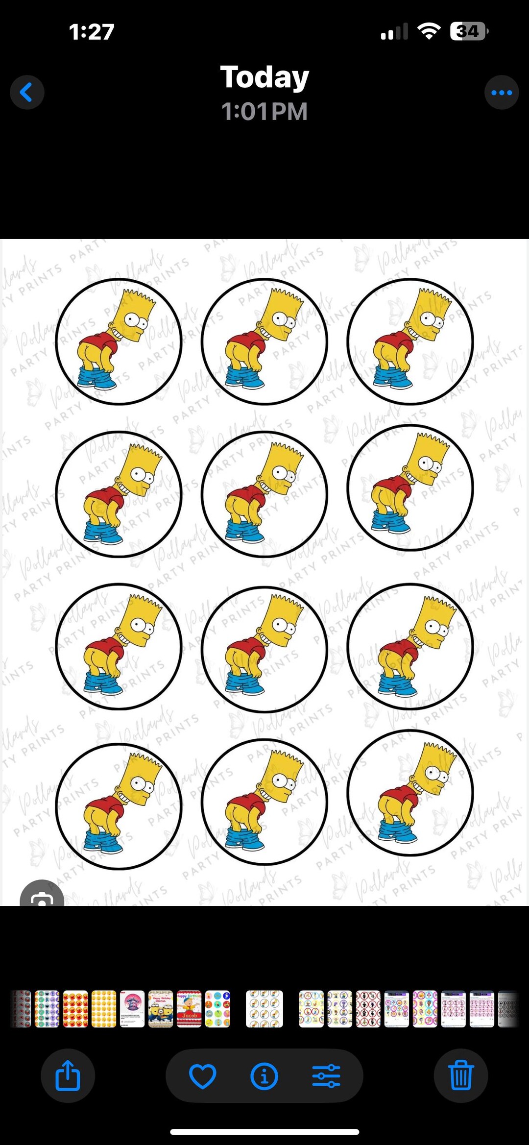 Simpson Cupcake Toppers - Etsy