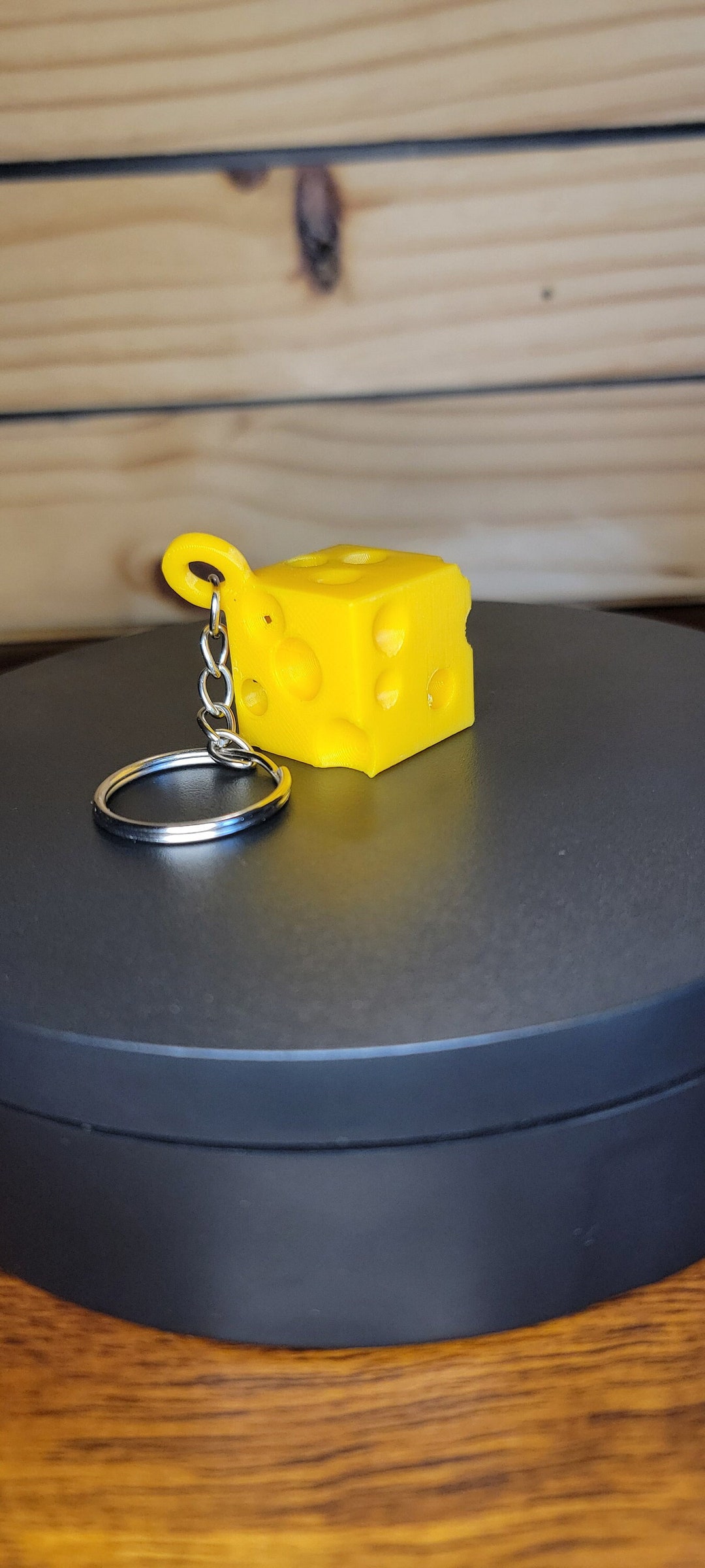 3D Printed Cheese Keychain: Quirky Key Accessory - Etsy