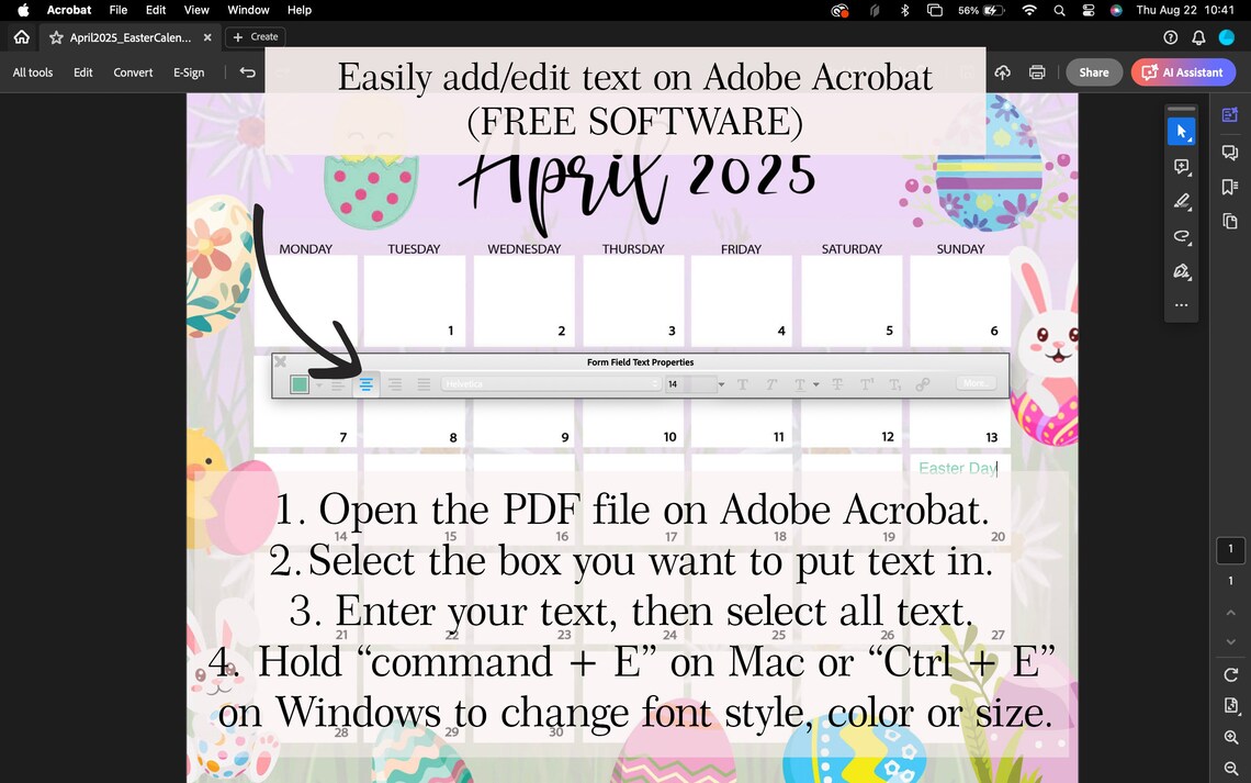 FILLABLE July 2025 Cute Printable/editable Monthly Calendar/planner ...