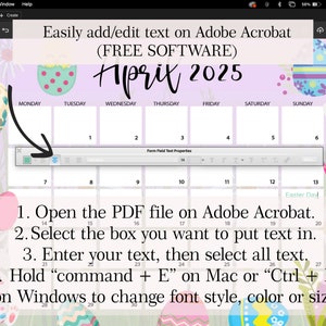 FILLABLE July 2025 Cute Printable/editable Monthly Calendar/planner ...