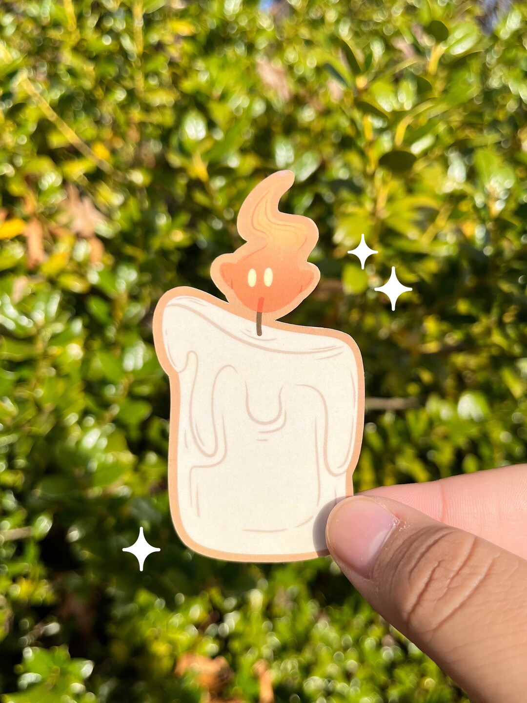 Flickering Flame Sticker | Laminated Die Cut Sticker, Waterproof ...