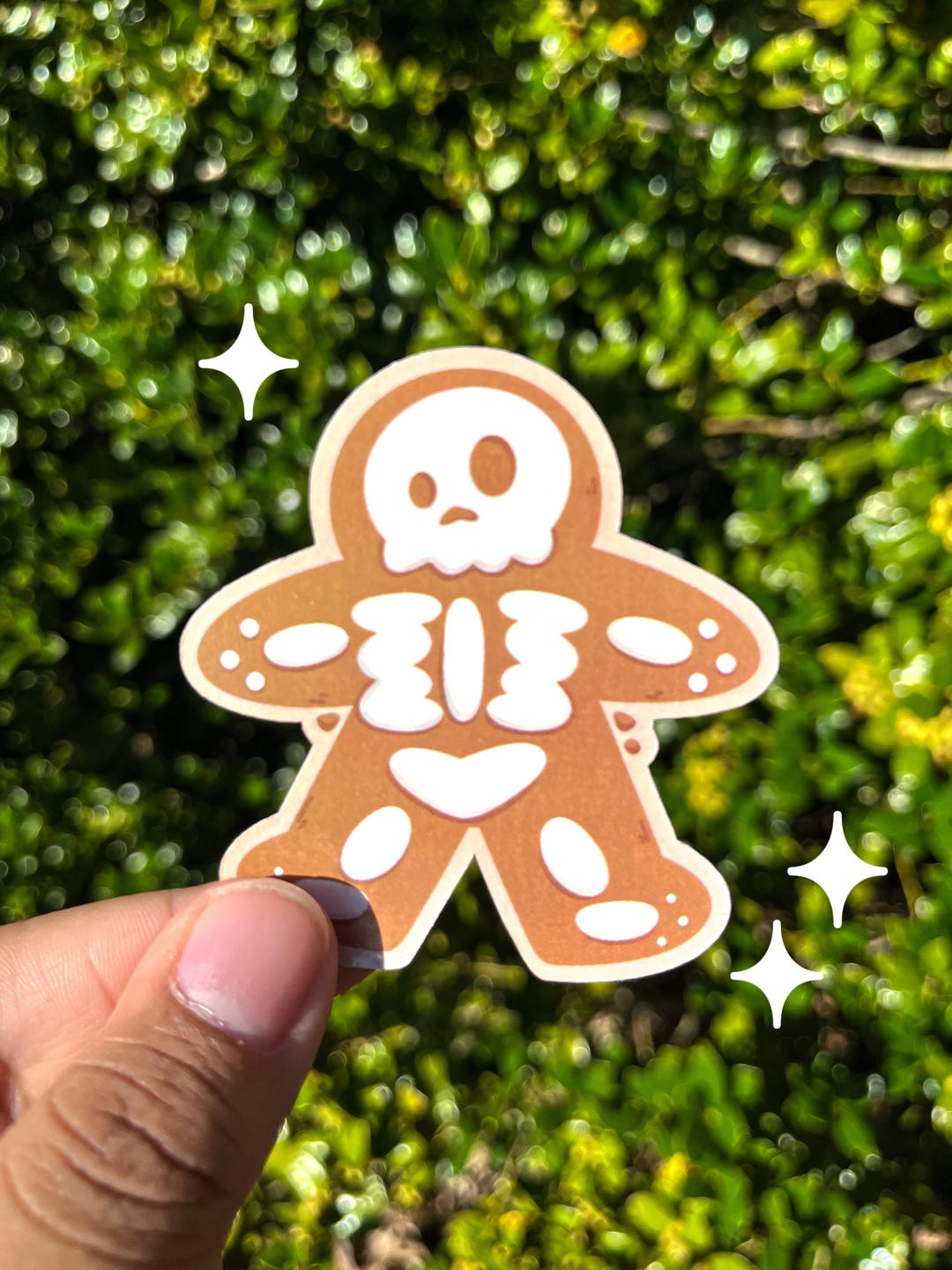 Ginger-dead Man Sticker | Laminated Die Cut Sticker, Waterproof ...