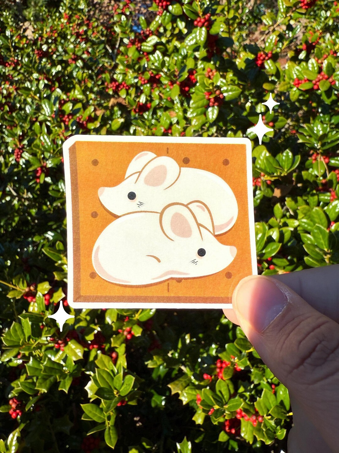 Mallow Mice Sticker | Laminated Die Cut Sticker, Waterproof | Laptop ...