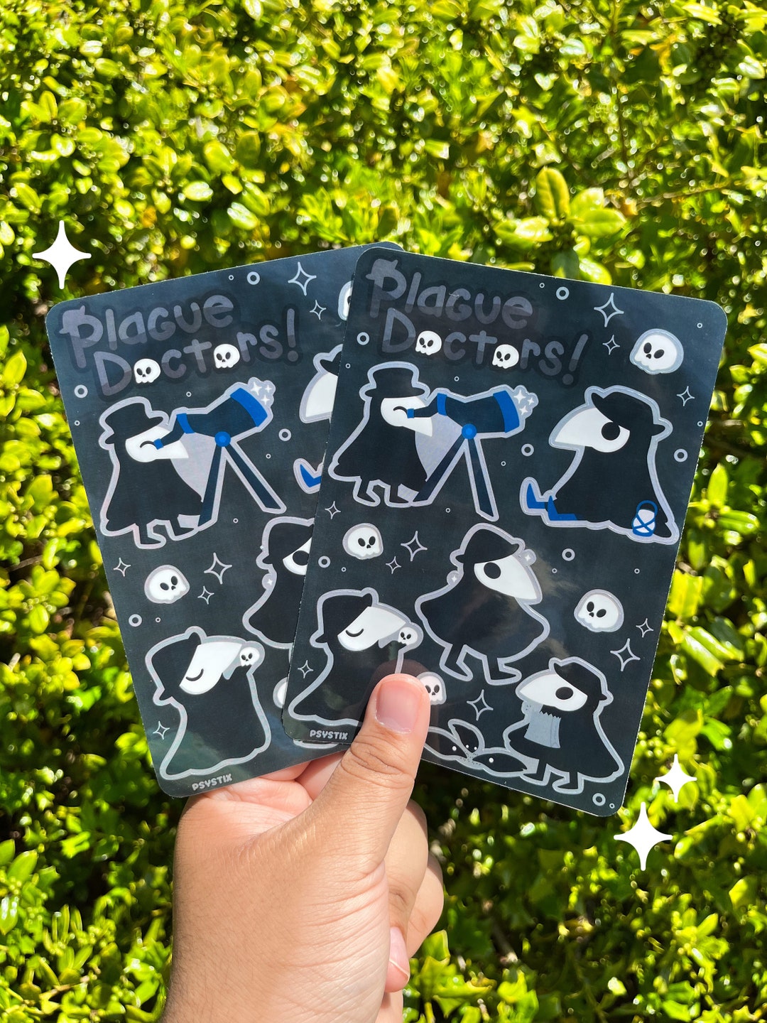 Plague Doctors Sticker Sheet, Kiss Cut Stickers, Waterproof | Laptop ...