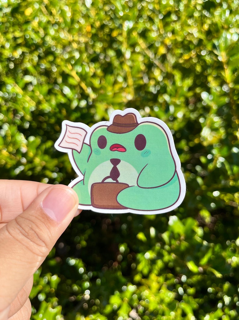 Business Frogs Sticker Set Astronaut Frog Chef Frog laminated Die Cut ...