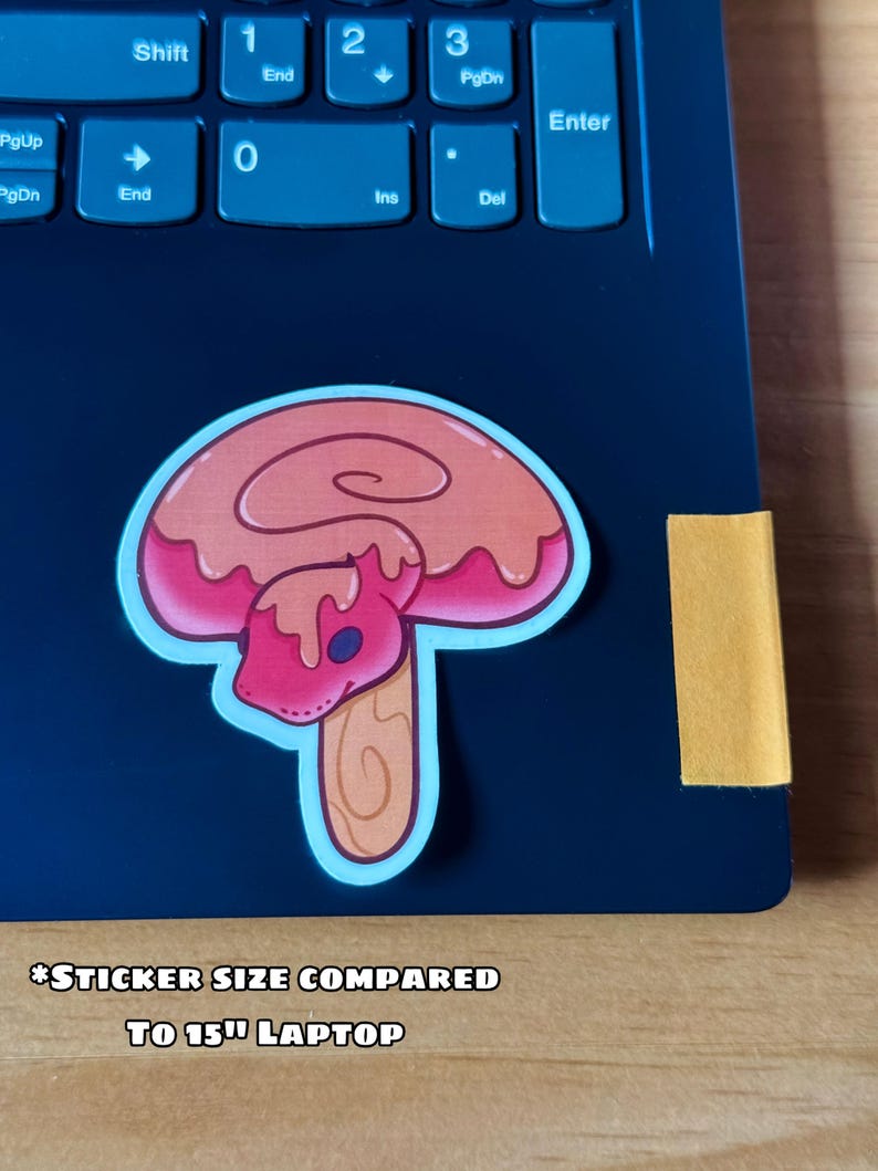 Caramel Apple Snake Sticker, Glossy Waterproof Sticker, Snake Funny ...