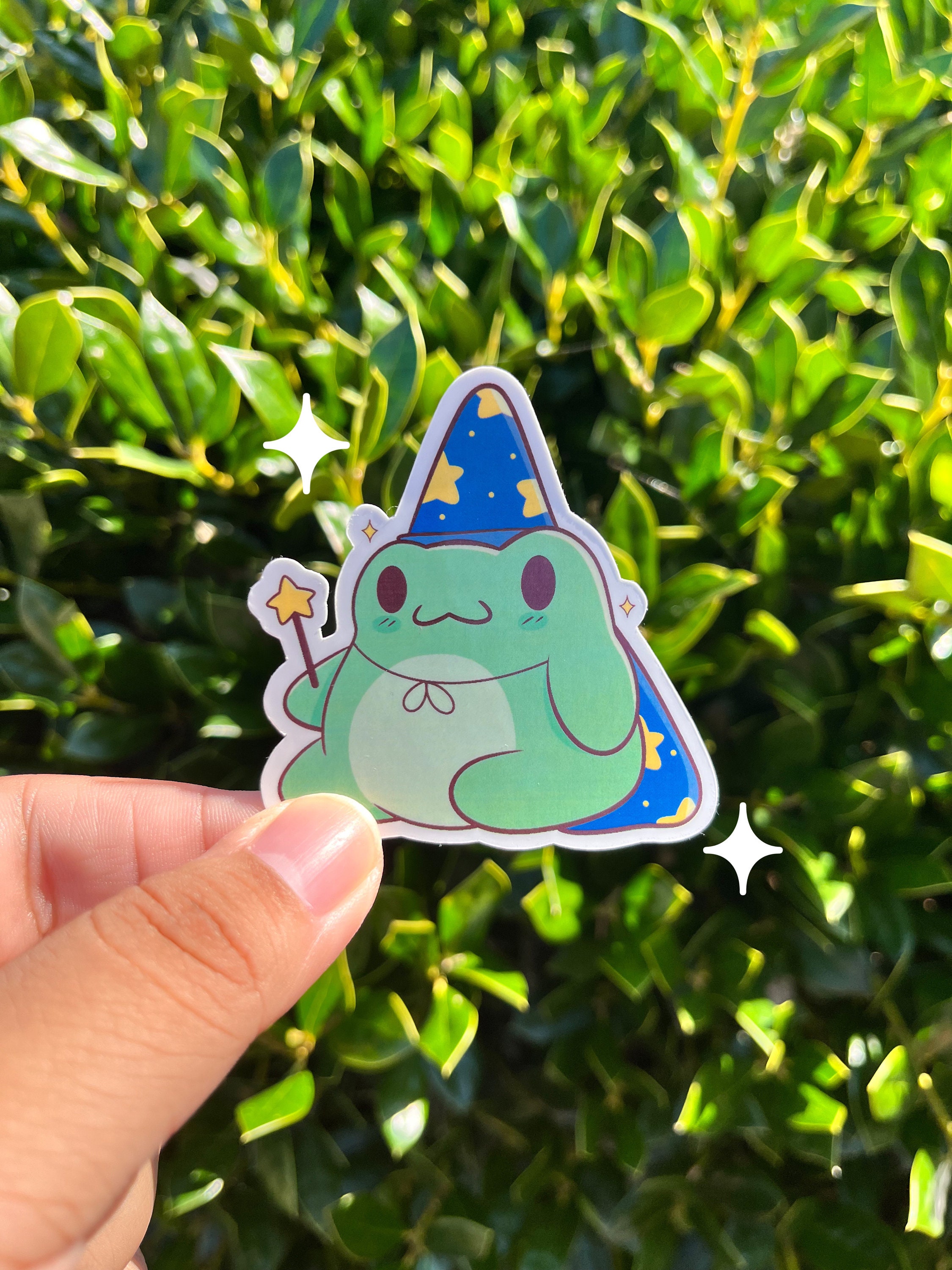 Wizard Frog Sticker Laminated Die Cut Sticker Waterproof - Etsy