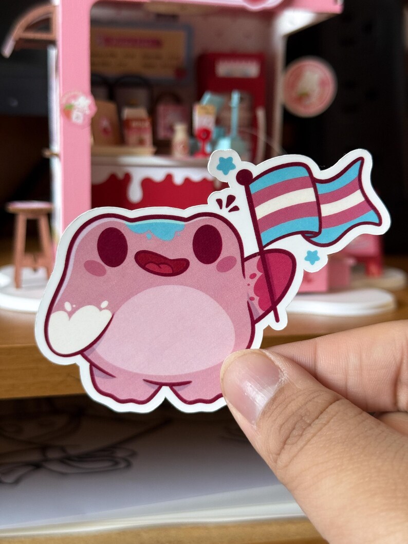 Pride Frogs Sticker Set: LGBTQ+ Flags, Glossy Waterproof Sticker, LGBT ...