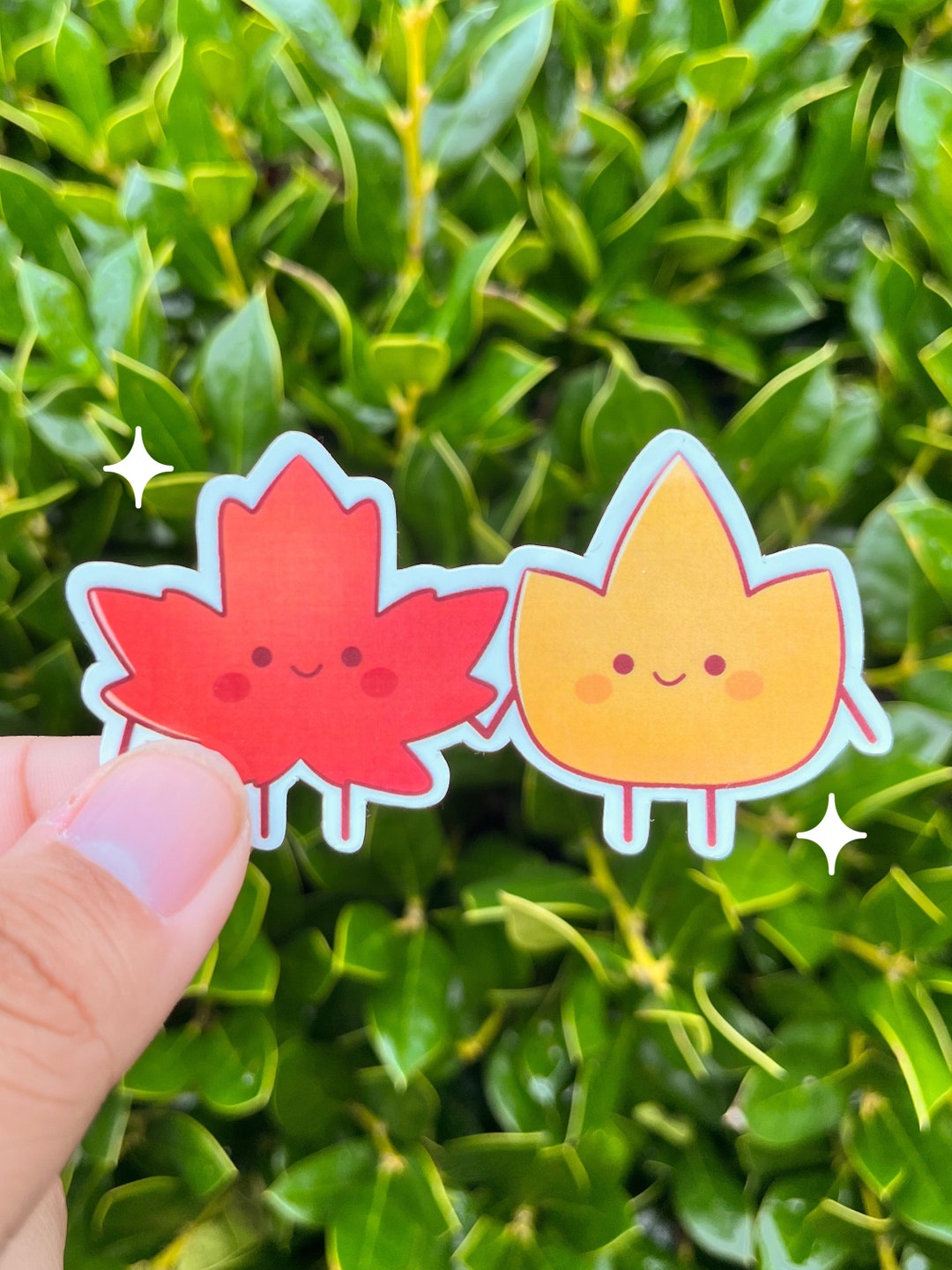 Leafy Love Cat Sticker Laminated Die Cut Sticker Waterproof - Etsy