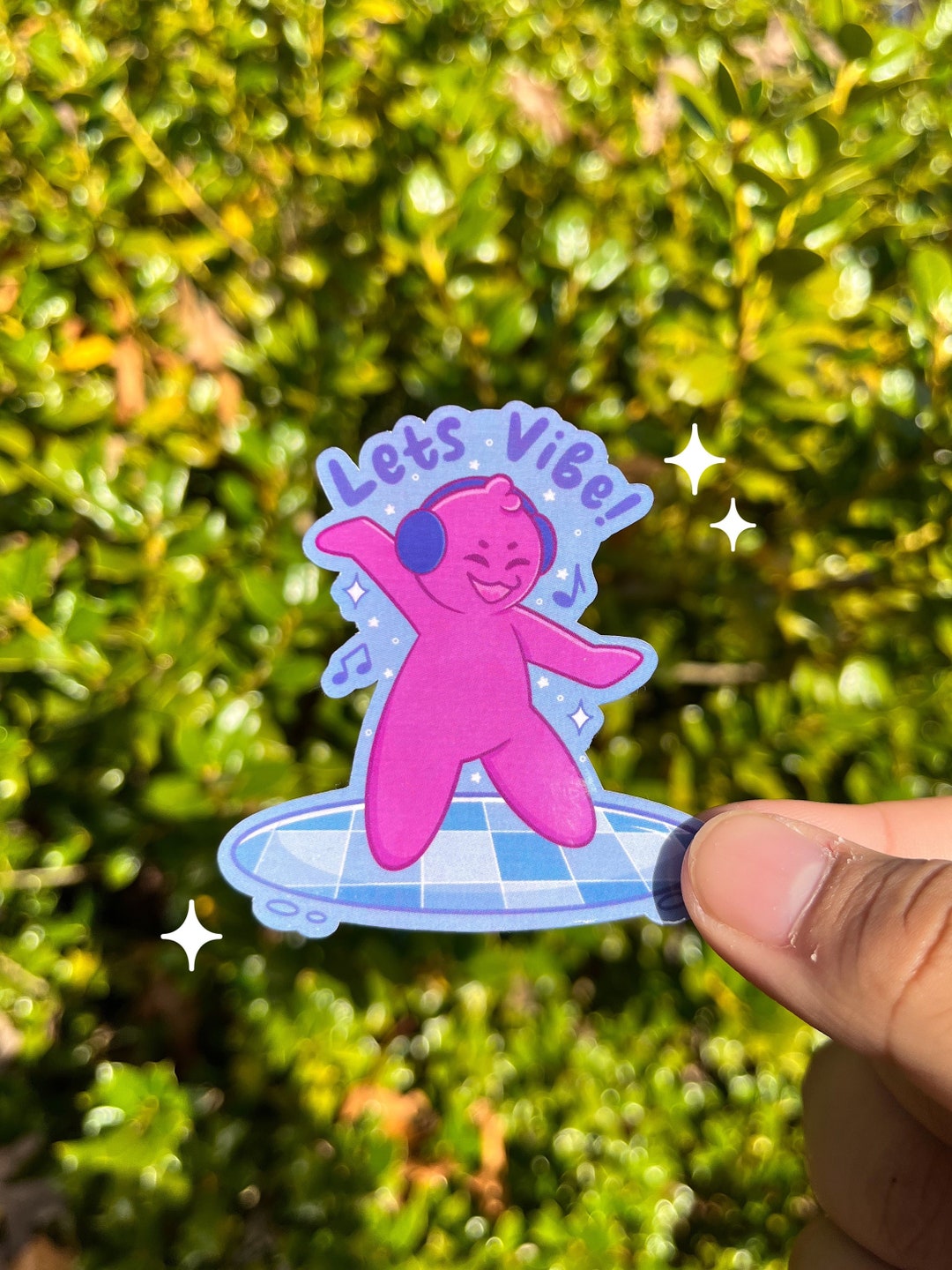 Lets Vibe Sticker Laminated Die Cut Sticker, Waterproof Laptop Decal ...