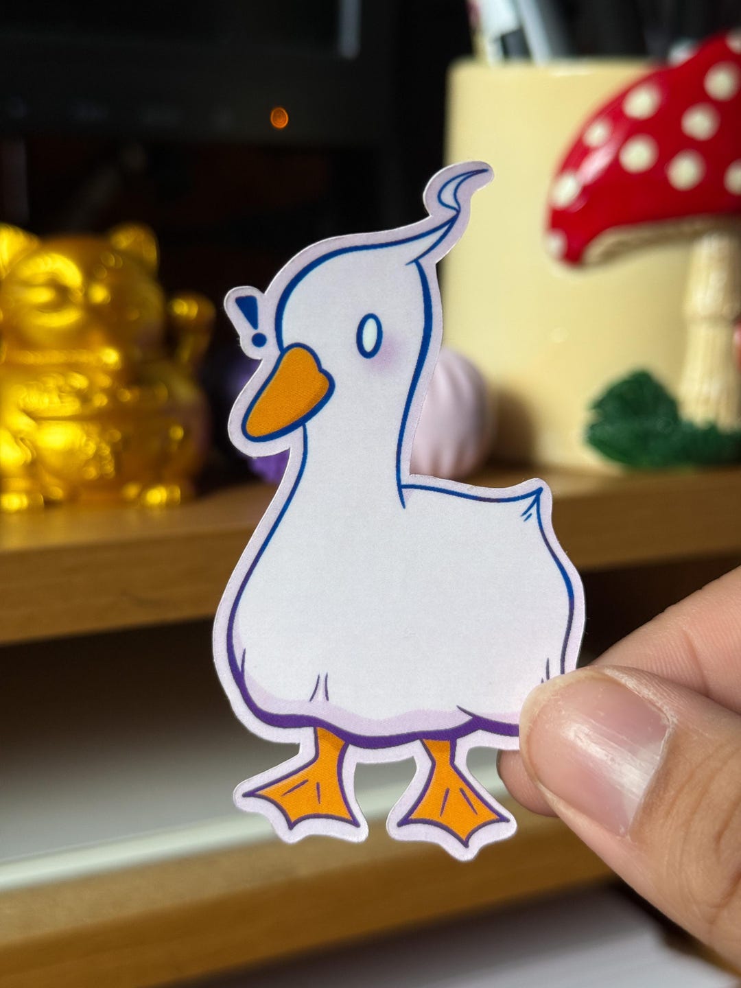 Ghost Duck Sticker, Glossy Waterproof Sticker, Duck Funny Sticker - Etsy