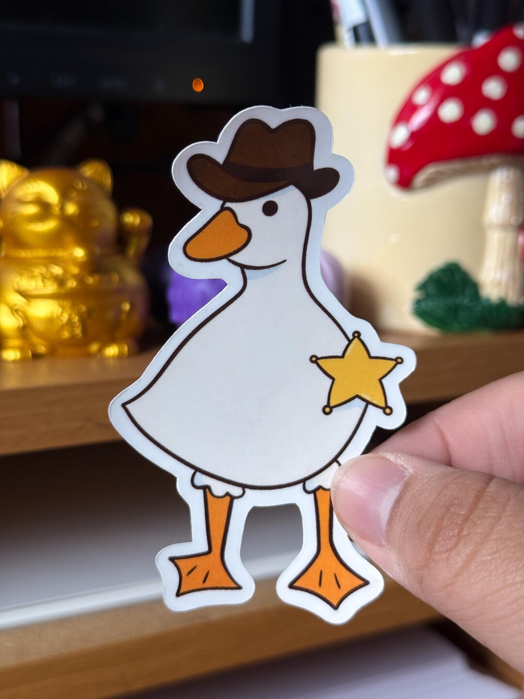 Sheriff Duck Sticker, Glossy Waterproof Sticker, Duck Funny Sticker - Etsy
