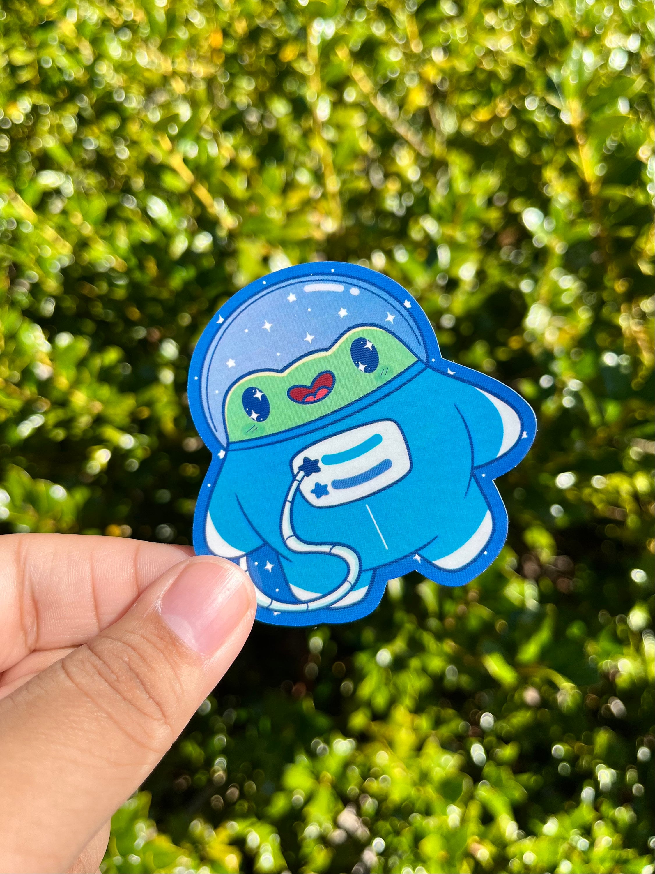 Business Frogs Sticker Set Astronaut Frog Chef Frog laminated Die Cut ...