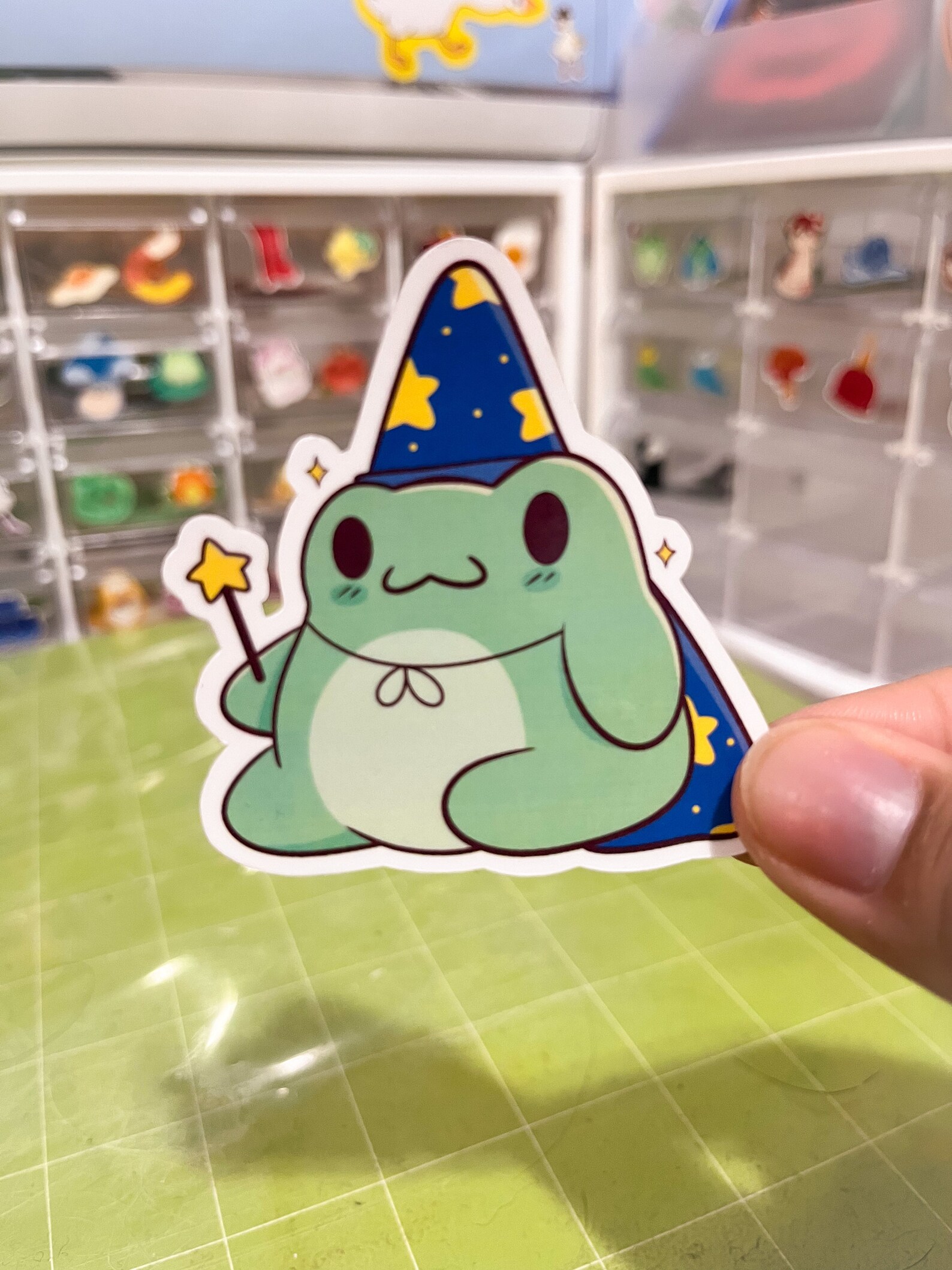 Wizard Frog Sticker Laminated Die Cut Sticker, Waterproof Laptop Decal ...