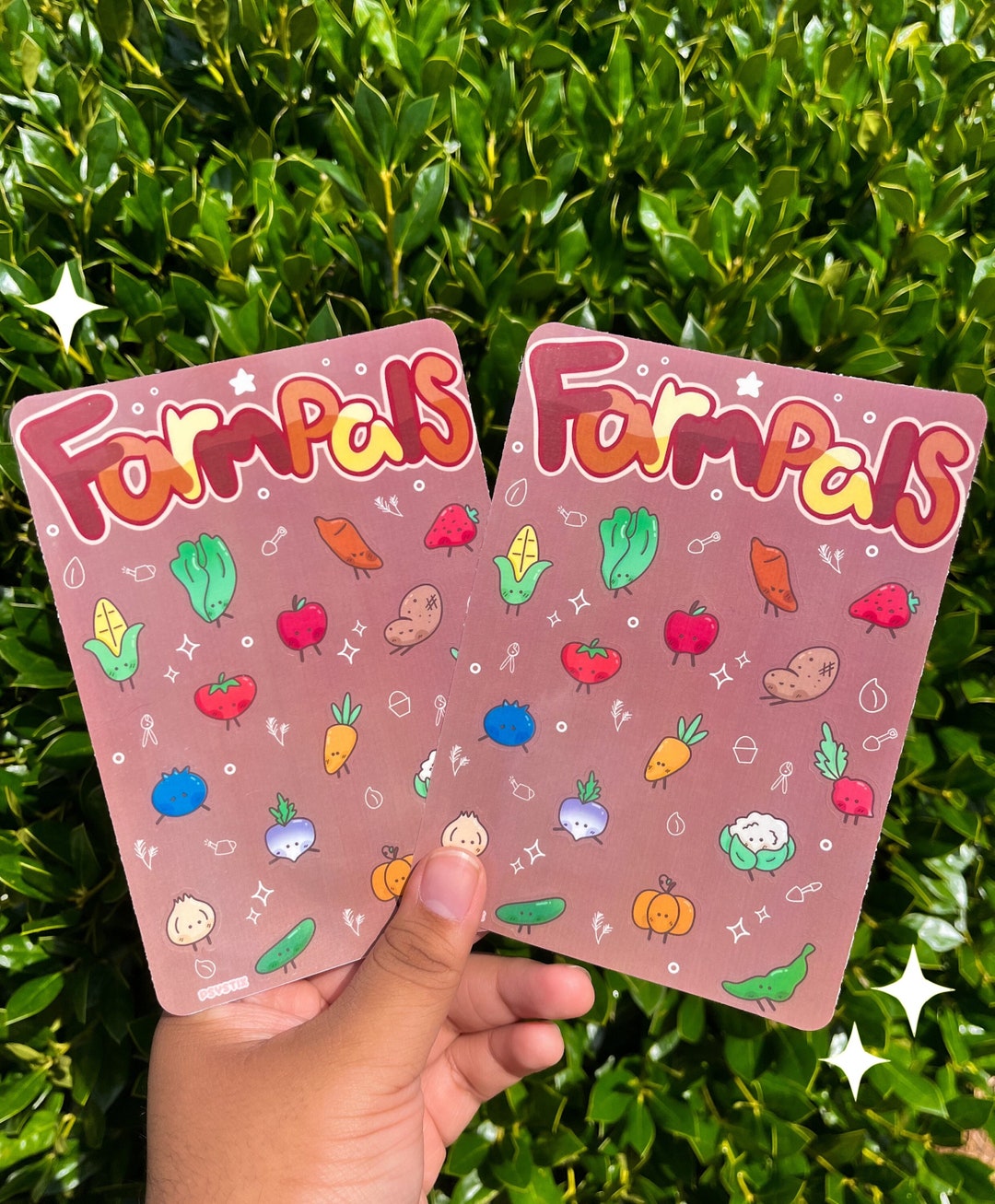 Farm Pals Sticker Sheet, Kiss Cut Stickers, Waterproof | Cute Crops ...