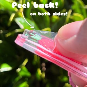 Pink Strawberry Snail Acrylic Keychain | Acrylic 2in Keychain | Double ...