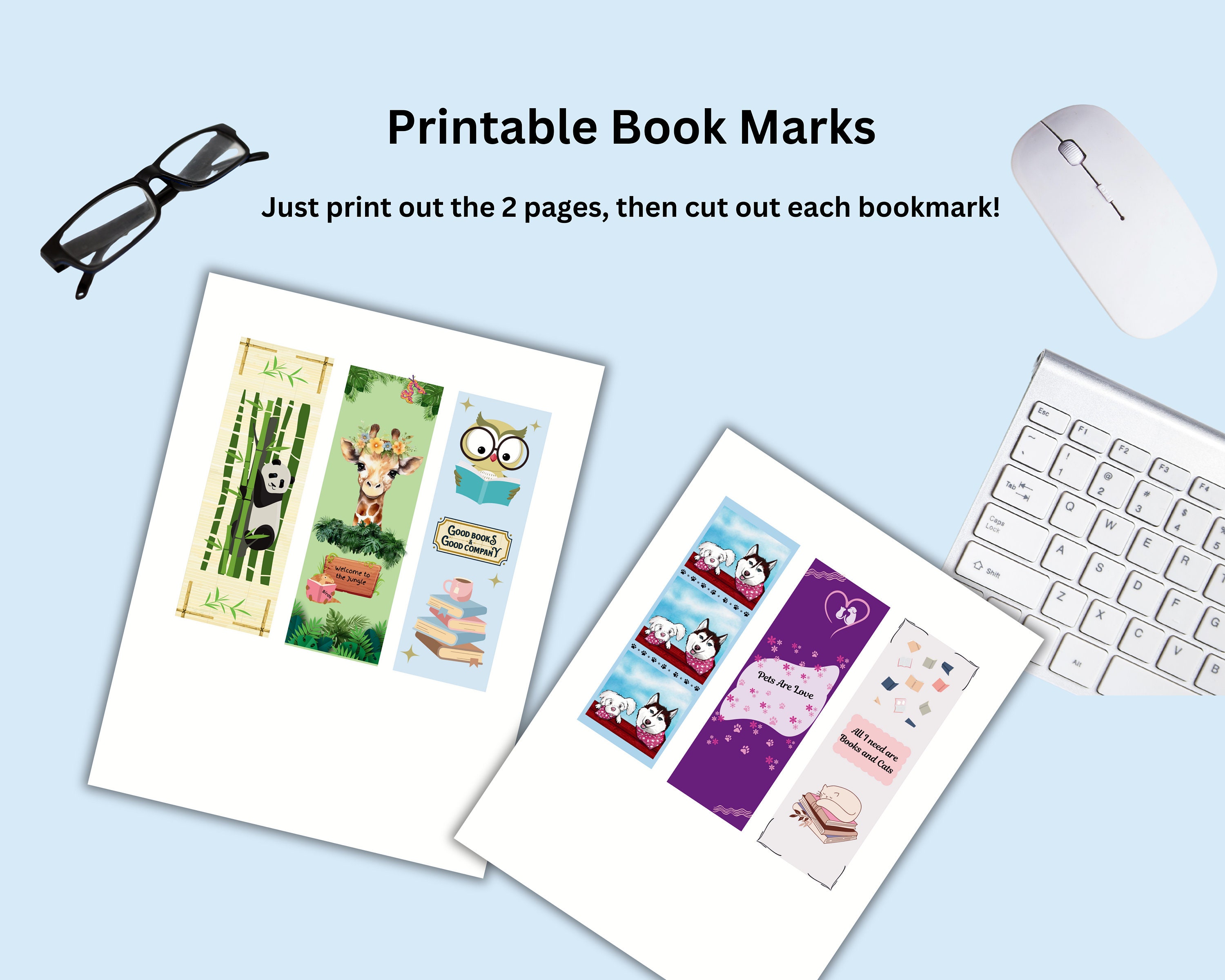 Book Marks, Printable Bookmarks for Readers, Book Lover Gift, Book ...