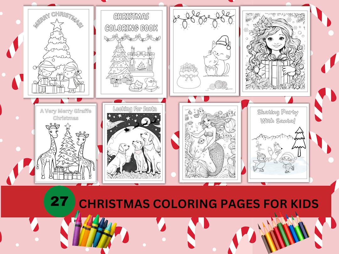 Christmas Coloring Book for Kids, Coloring Pages, Christmas Color Book ...