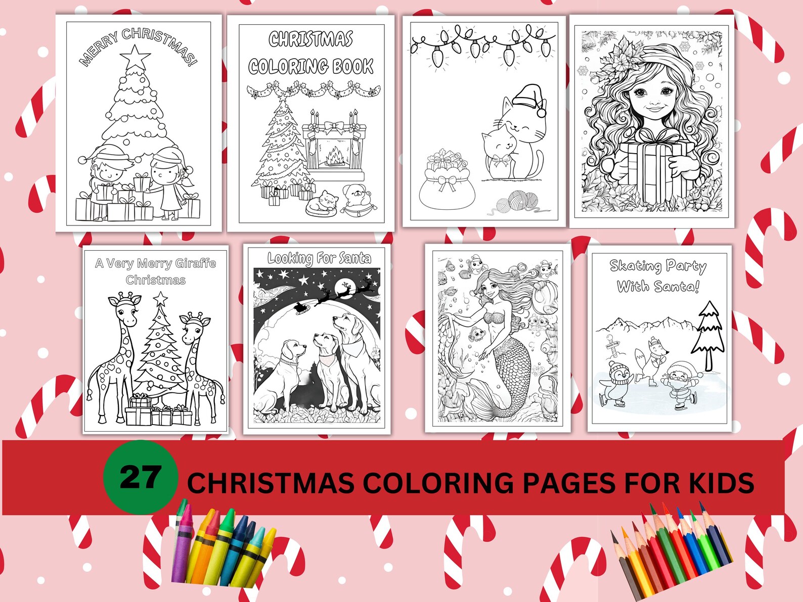 Christmas Coloring Book for Kids, Coloring Pages, Christmas Color Book ...