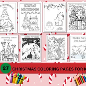 Christmas Coloring Book for Kids, Coloring Pages, Christmas Color Book ...