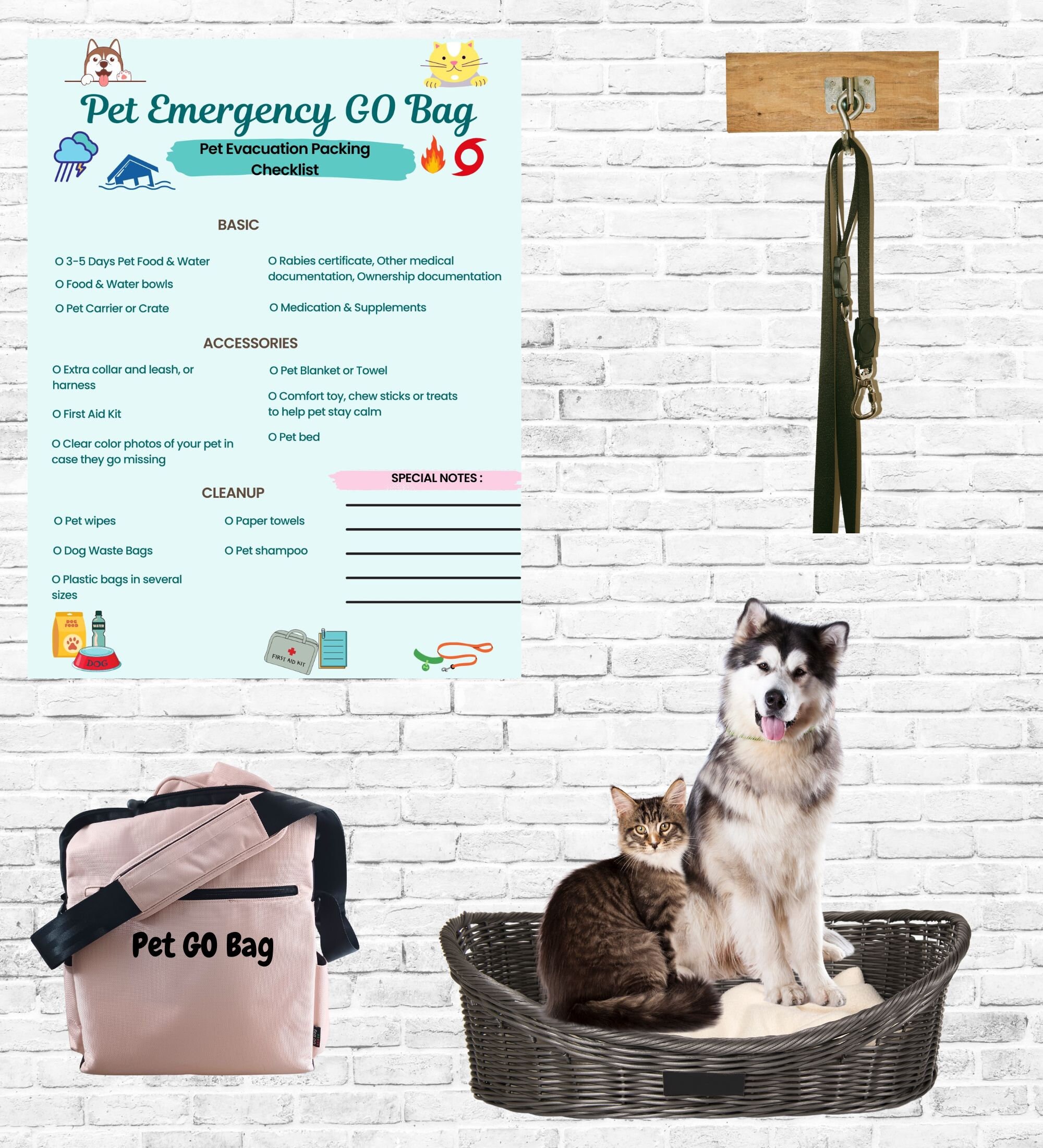 Emergency Preparedness Checklist for Dogs, Pet Emergency Checklist ...