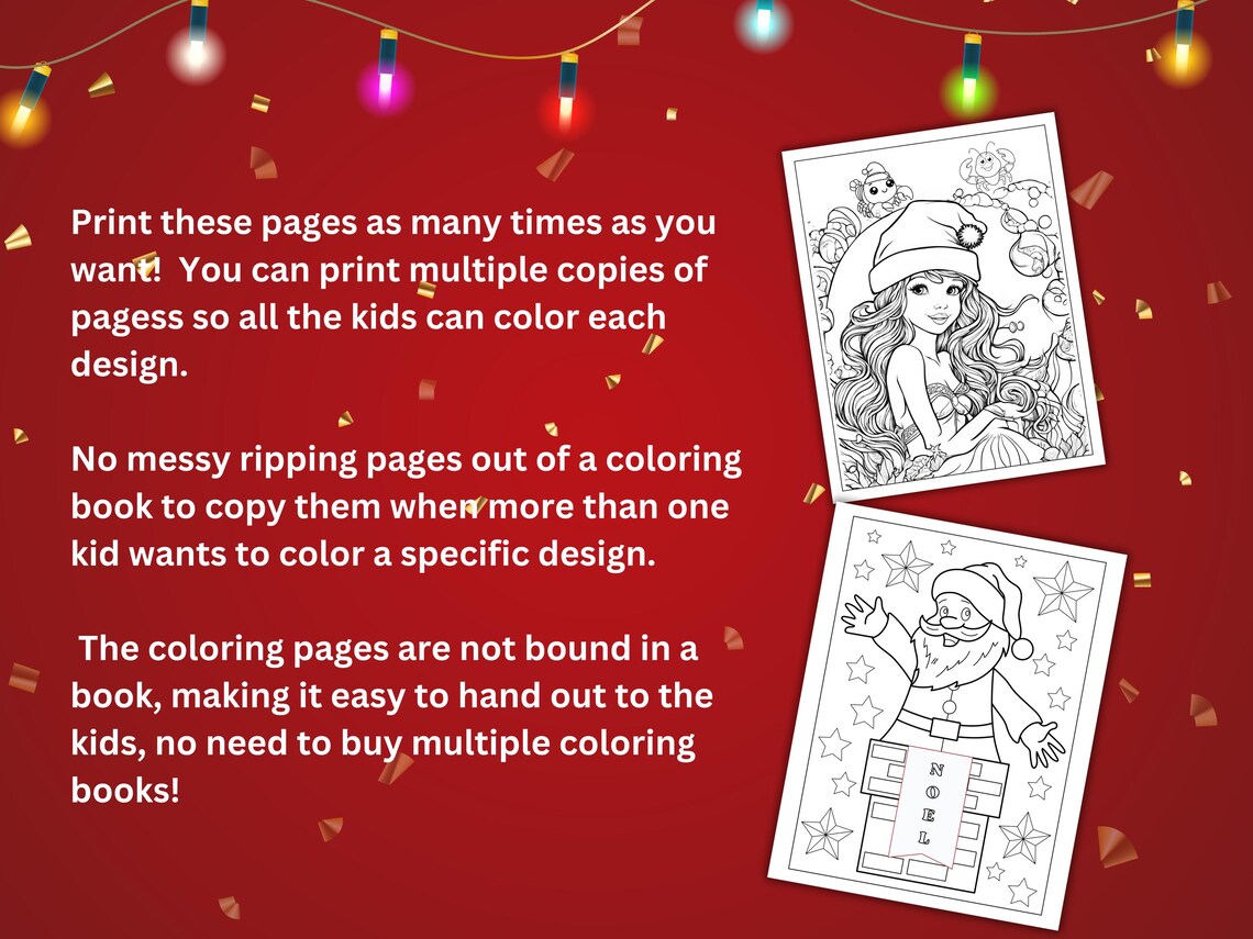 Christmas Coloring Book for Kids, Coloring Pages, Christmas Color Book ...