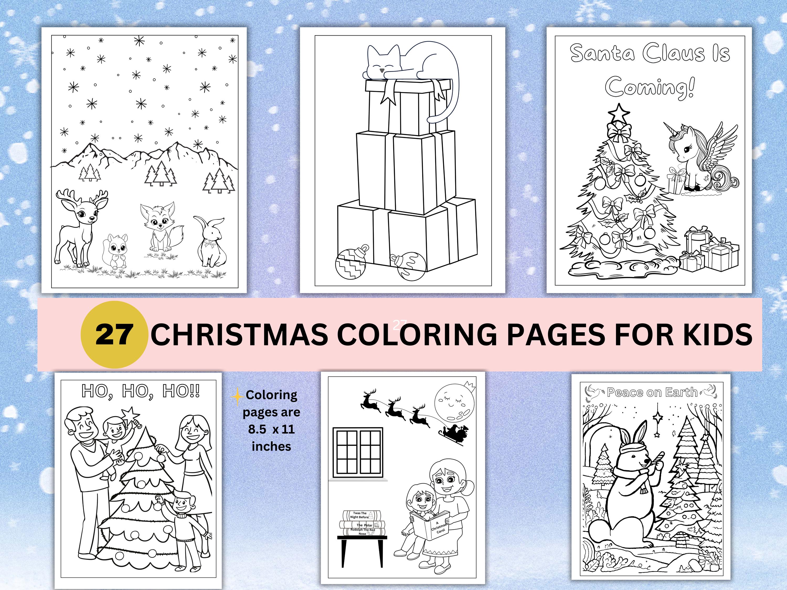 Christmas Coloring Book for Kids, Coloring Pages, Christmas Color Book ...