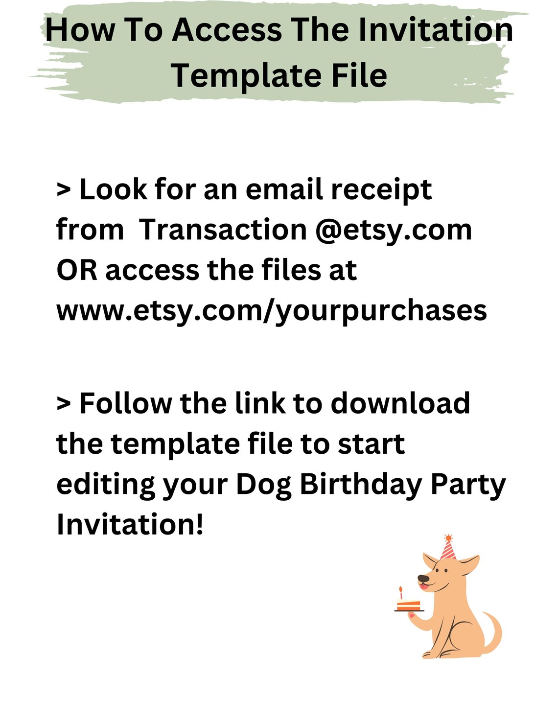 Dog Birthday Party Invite Dog Party Invitation Dog Party Invite ...