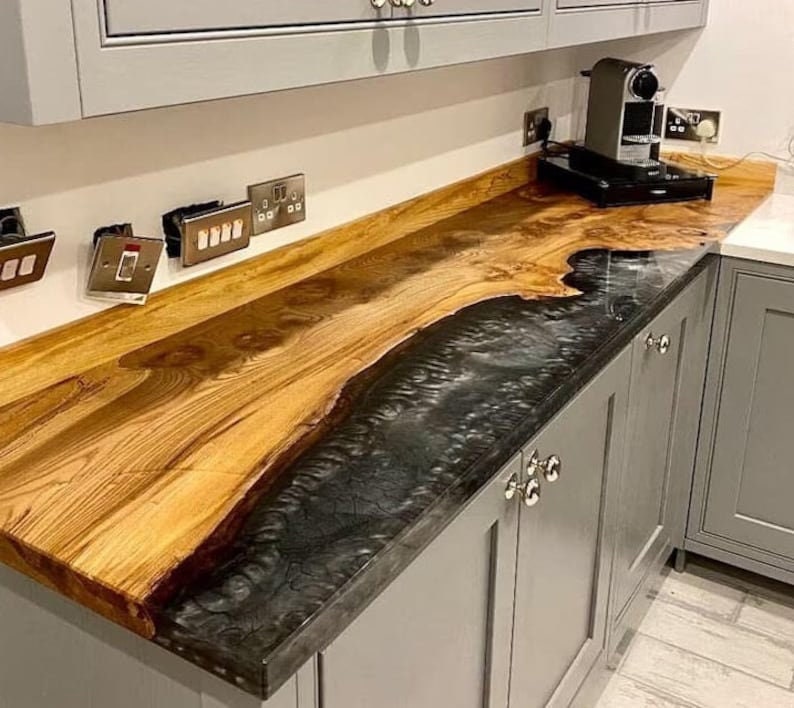 Epoxy Resin Kitchen Counter Top, Personalized Bar Table Top, Unique ...