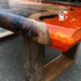 Orange Epoxy Resin Dining Table, Mid Century Modern, Personalized Home ...