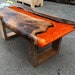 Orange Epoxy Resin Dining Table, Mid Century Modern, Personalized Home ...