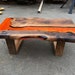Orange Epoxy Resin Dining Table, Mid Century Modern, Personalized Home ...