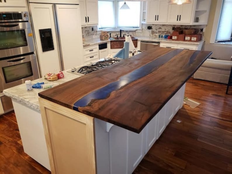 Epoxy Resin Kitchen Counter Top, Personalized Bar Table Top, Unique ...