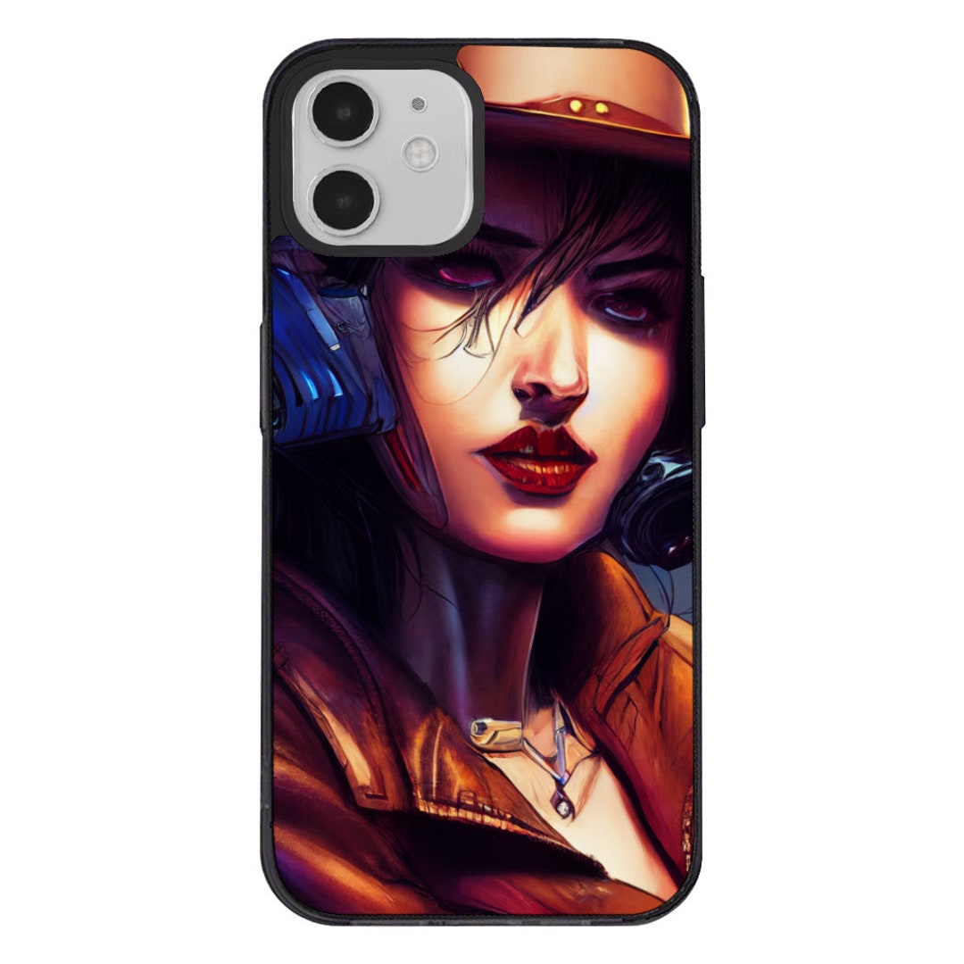 Cartoon Woman iPhone 12 Case Gunslinger Phone Case for iPhone 12 Art ...