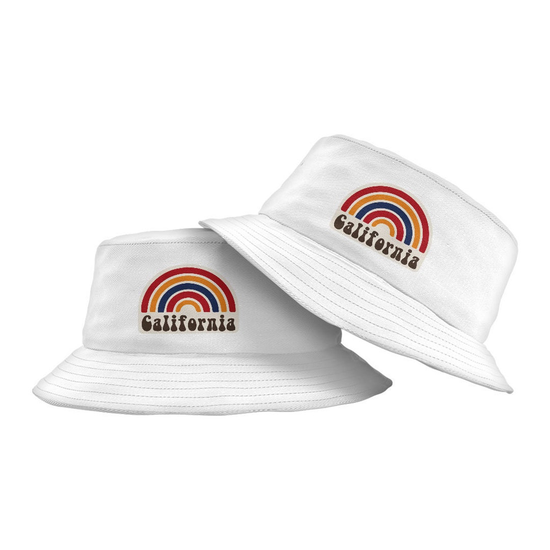 California Rainbow Bucket Hat Rainbow Hat Beautiful Bucket Hat - Etsy