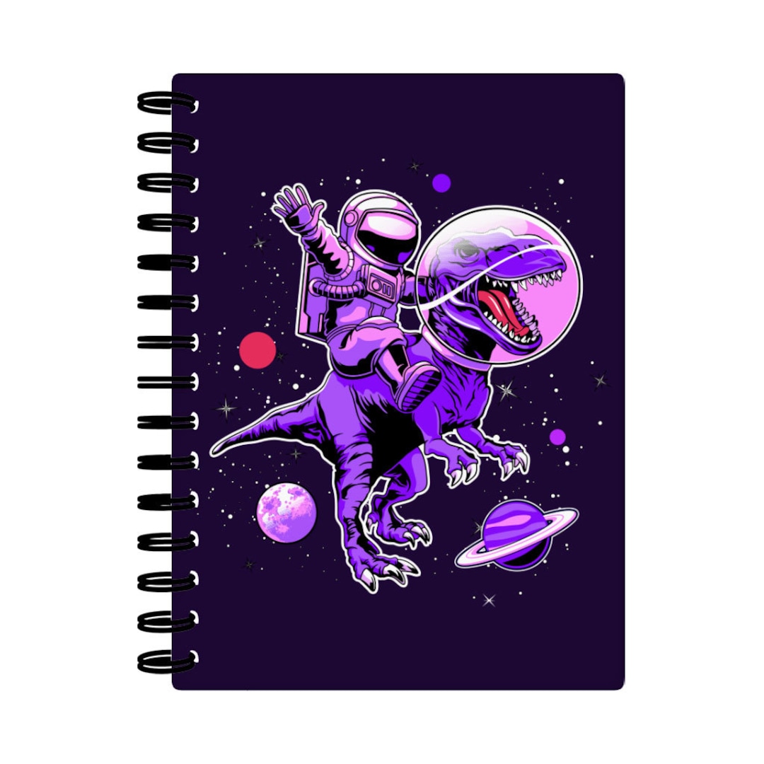 Space Dinosaur Spiral Notebook Space Notebook Astronaut - Etsy