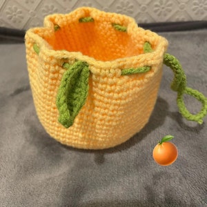 Crochet Orange Bag Pattern - Drawstring Bag Crochet Pattern Crochet ...