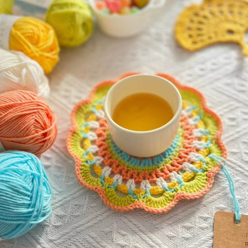 Mandala Coaster Crochet Pattern Datura Style Handmade Craft - Etsy