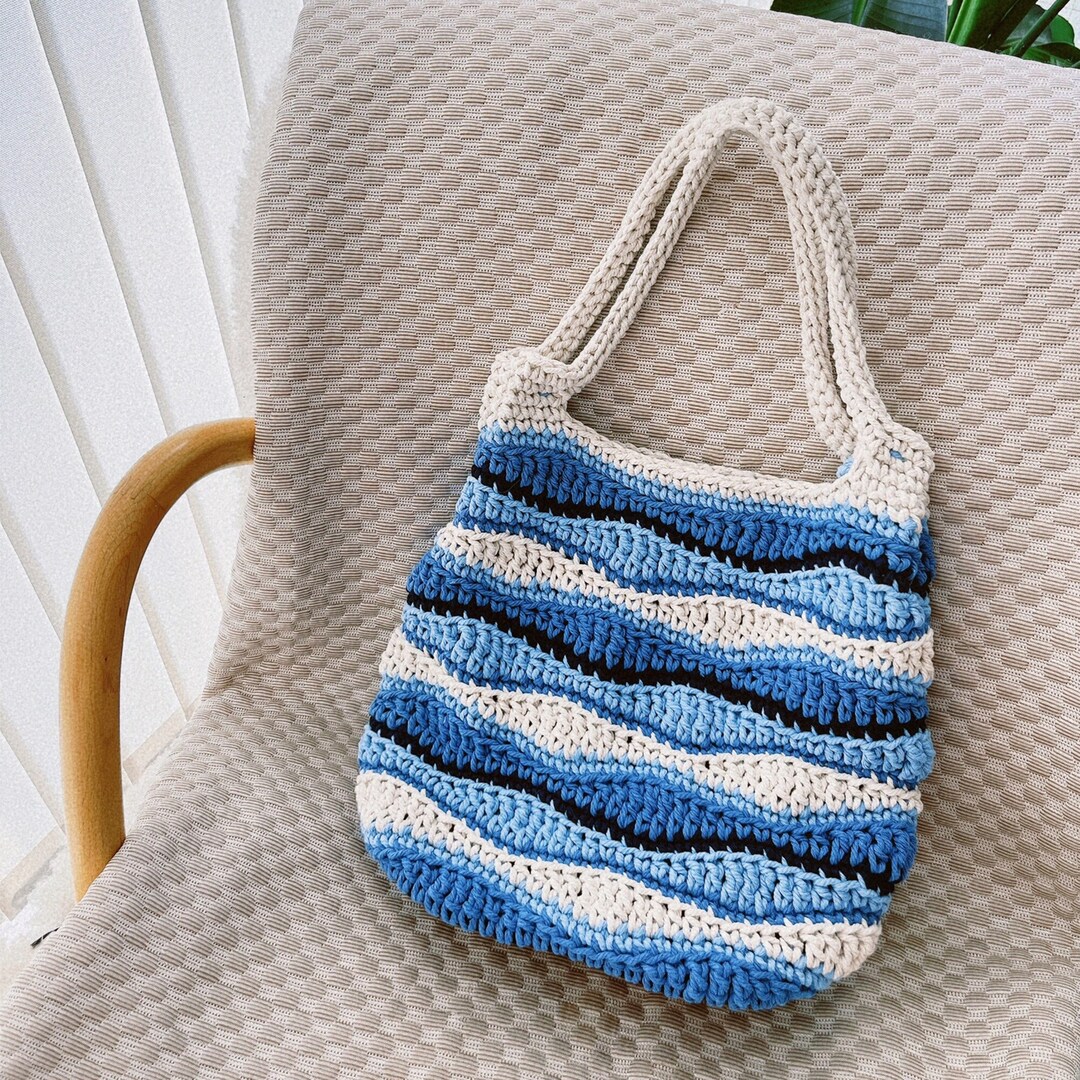 Summer Beach Wave Bag Crochet Pattern - Only Download PDF - Etsy