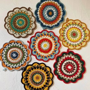 Mandala Coaster Crochet Pattern - Datura Style Handmade Craft for Tea ...