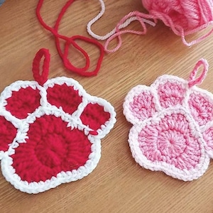 Paw Coaster Crochet Pattern - Dog Cat Paw Coaster Lovely Puppy Paw ...
