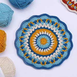 Mandala Coaster Crochet Pattern - Datura Style Handmade Craft for Tea ...
