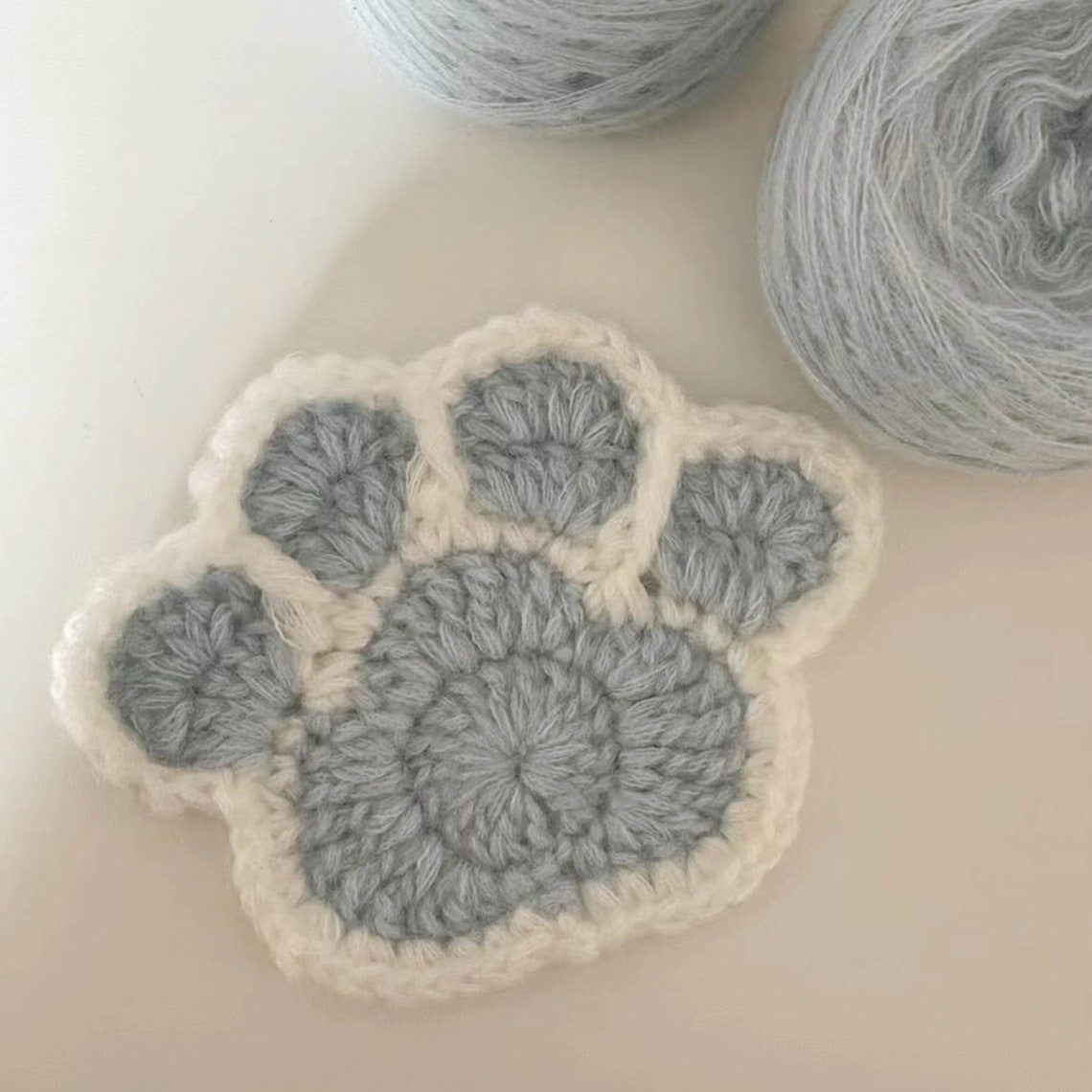 Paw Coaster Crochet Pattern Dog Cat Paw Coaster Lovely Puppy - Etsy